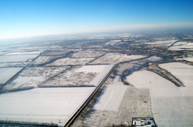 Aerial View in Time of Winter Stock Image - Image of fresh, nature ...