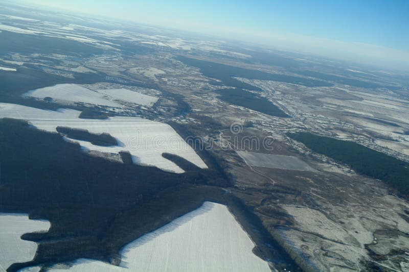 Aerial View in Time of Winter Stock Photo - Image of frozen, cool: 89915084