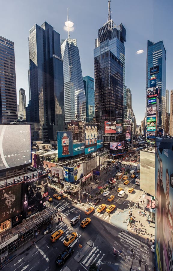 Aerial View Of Times Square, New York Editorial Photo - Image: 37613681