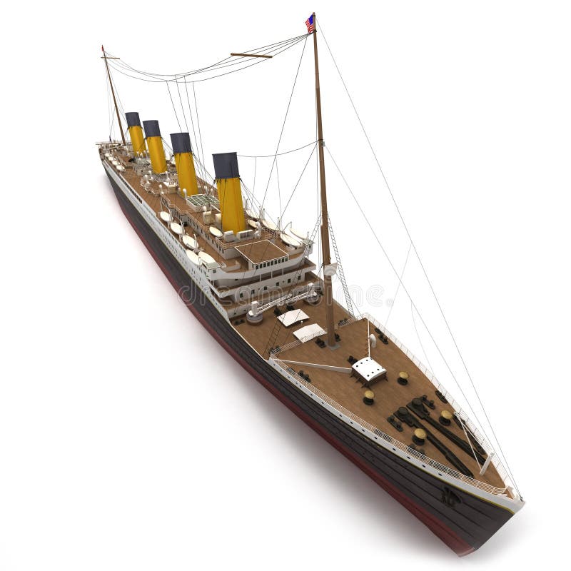 Aerial view of the Titanic stock illustration. Illustration of liner ...