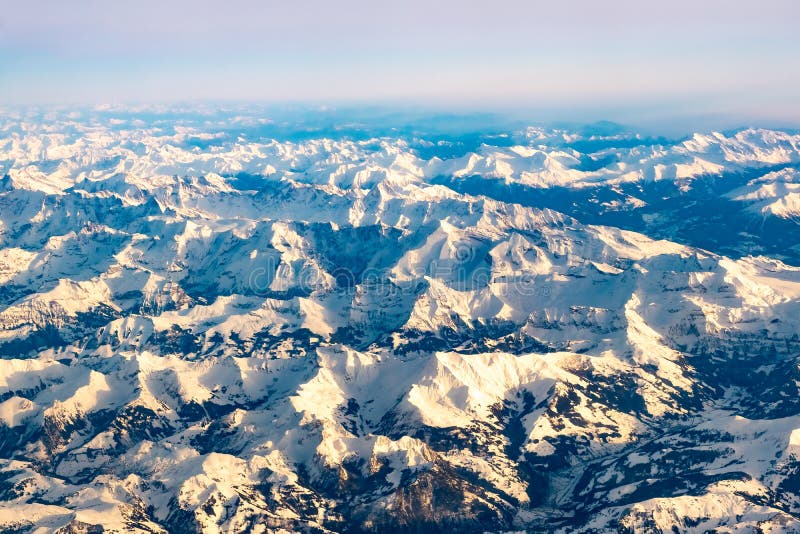 The Alps out of the plane stock image. Image of alpine - 49187383