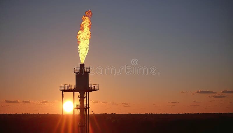 Flare Pit Tower for Gas Combustion Natural Gas Processing, Outdoor ...