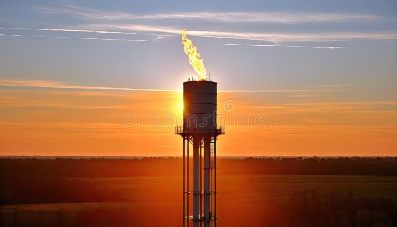 Flare Pit Tower for Gas Combustion Natural Gas Processing, Outdoor ...