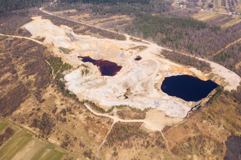 Aerial View To the Open Mine Stock Photo - Image of industrial, work ...