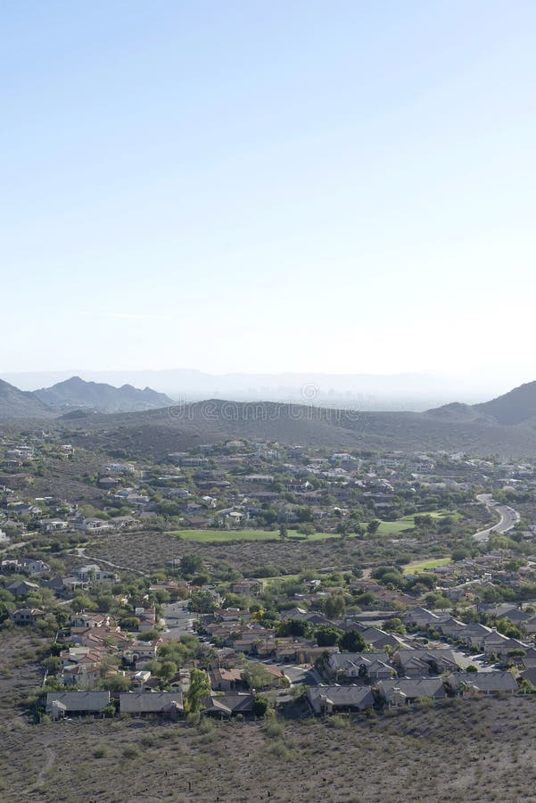 Aerial View To Phoenix, Arizona Stock Image - Image of business ...