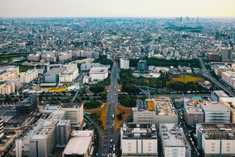 Aerial view of Tokyo Japan stock photo. Image of high - 302512210