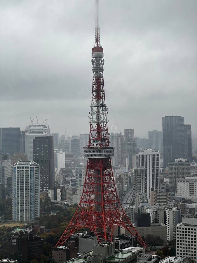 Aerial View of the Tokyo Tower and Cityscape Stock Photo - Image of ...