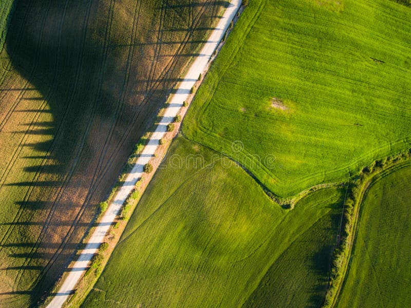 Aerial View from Top View. Tuscany Stock Image - Image of summer ...