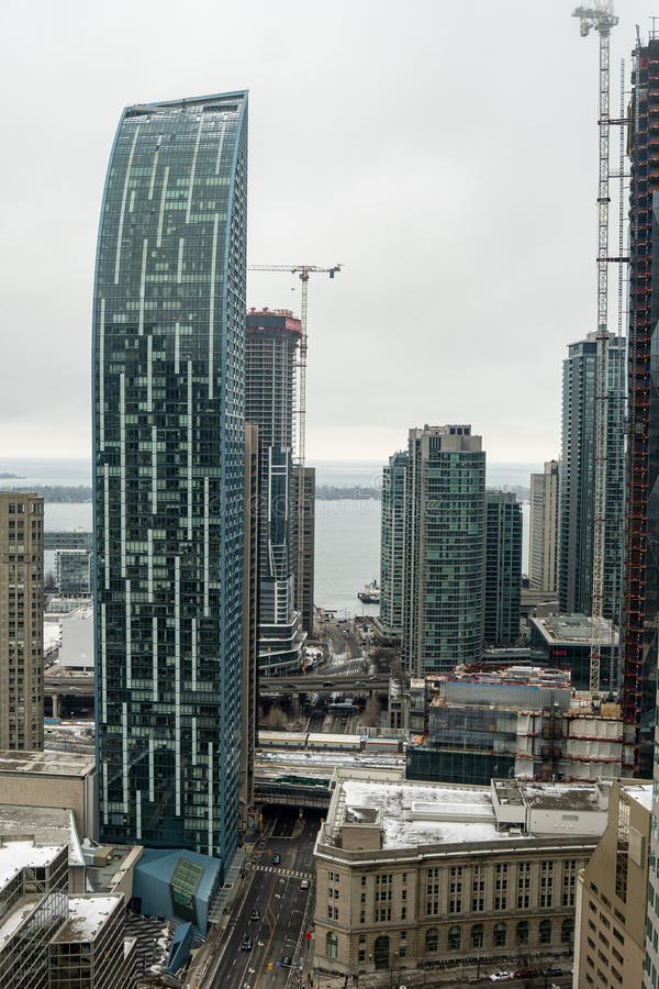 Aerial View of Toronto Downtown. Editorial Photo - Image of skyline ...