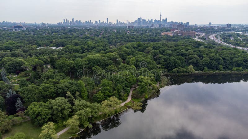 Aerial View of Toronto High Park Stock Image - Image of district, summer: 327110587