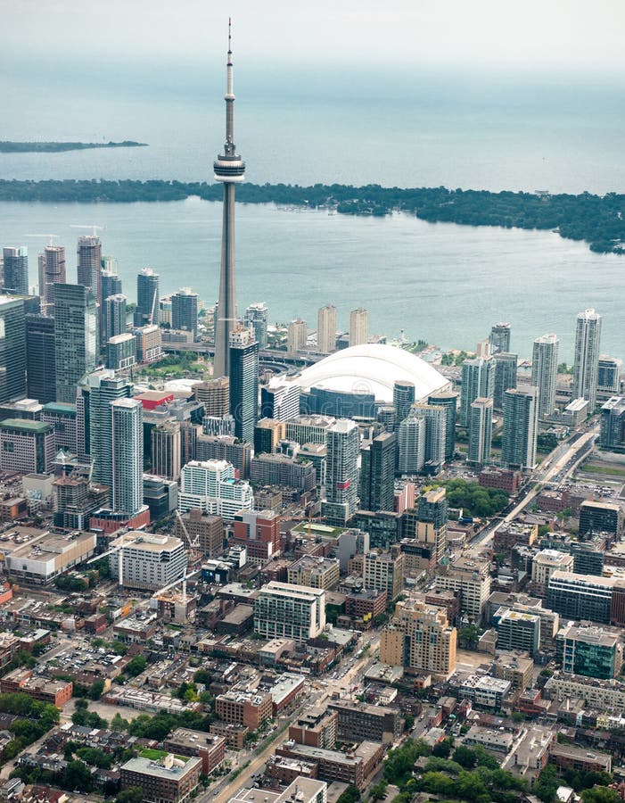Aerial View of the Toronto Skyline Stock Photo - Image of downtown ...