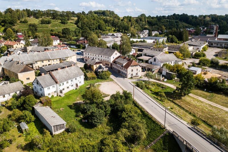 Aerial View of Town Sabile, Latvia Stock Image - Image of culture ...