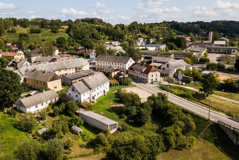 Aerial View of Town Sabile, Latvia Stock Image - Image of europe, abava ...