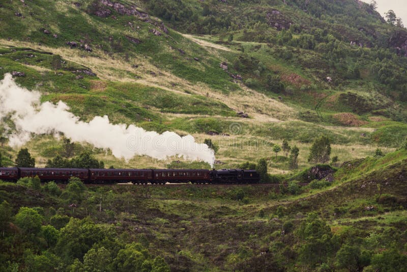 Aerial View of a Train in Nature Stock Photo - Image of landscape ...