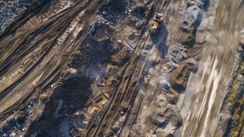 Dump Track Isolated. Yellow Construction Truck on Empty Background ...