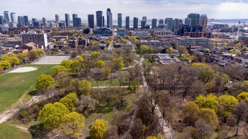 Aerial View of Trinity Bellwoods Park in Toronto Stock Image - Image of ...