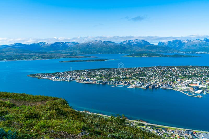 Aerial View of Tromso, Norway Stock Image - Image of europe, landmark ...