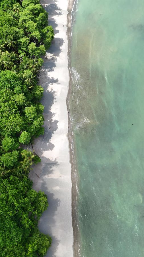Aerial View of a Tropical Beach in Costa Rica Stock Video - Video of ...