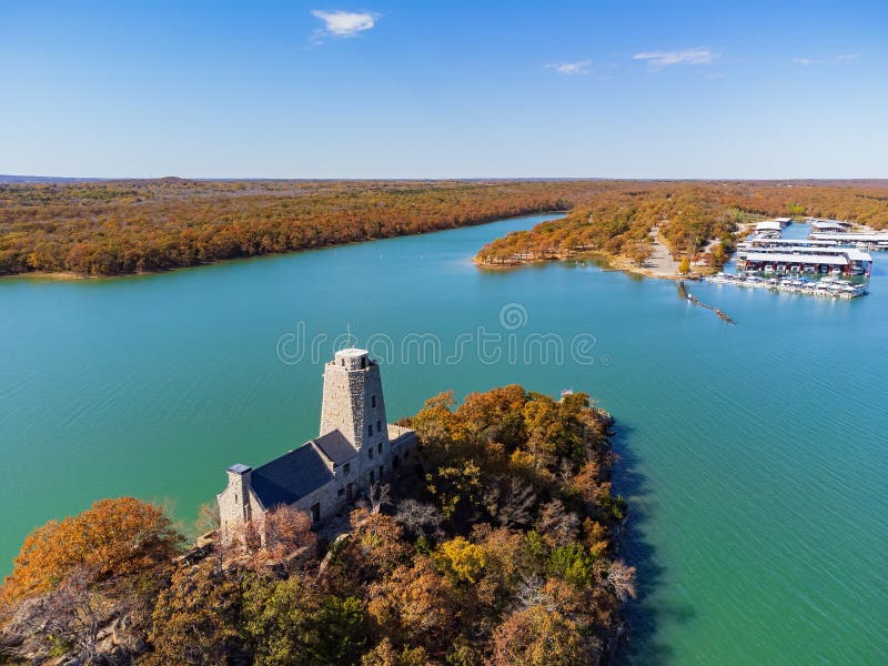 Aerial View of the Tucker Tower of Lake Murray State Park Stock Photo ...