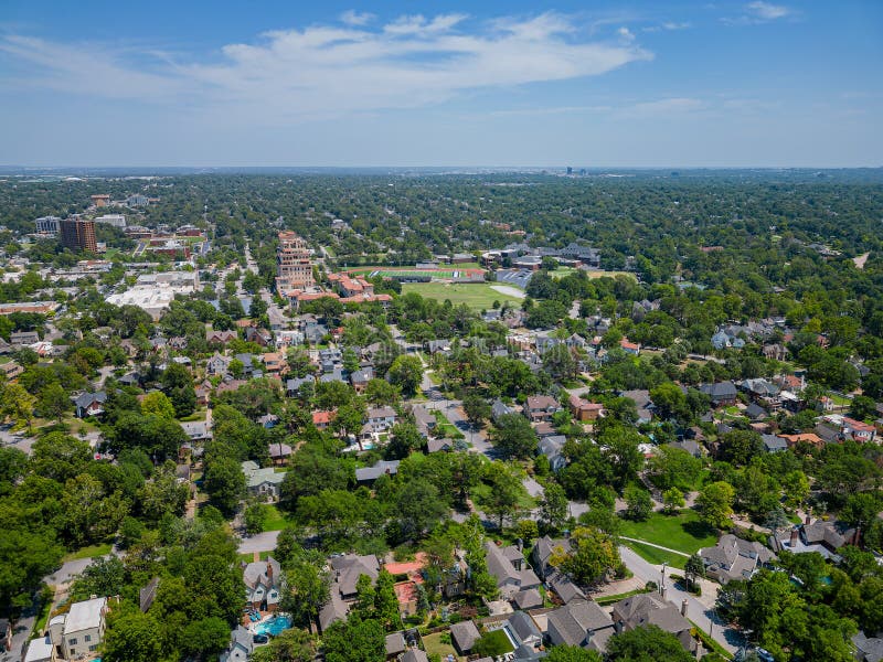 Aerial View of the Tulsa Cityscape Stock Photo - Image of downtown ...