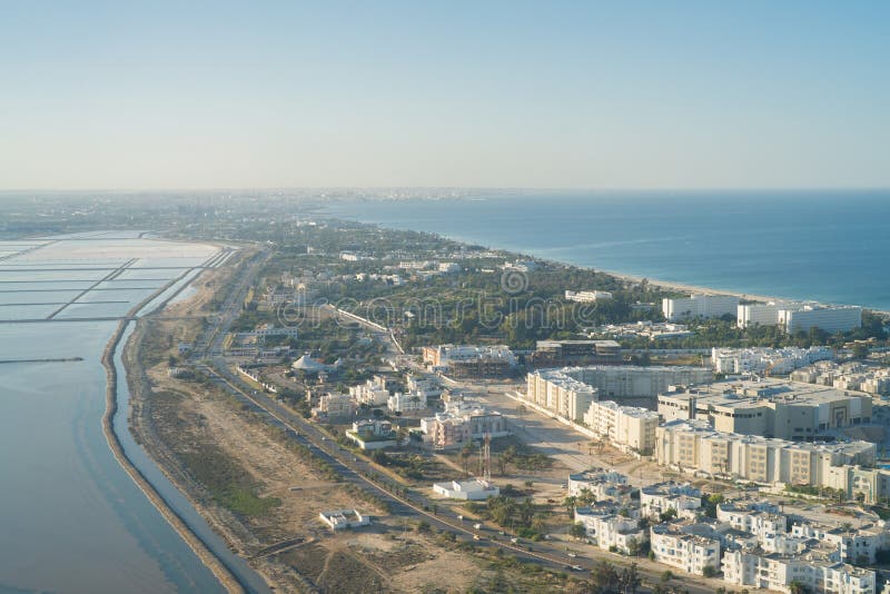 Aerial view of Tunisia stock photo. Image of blue, summer - 267136760