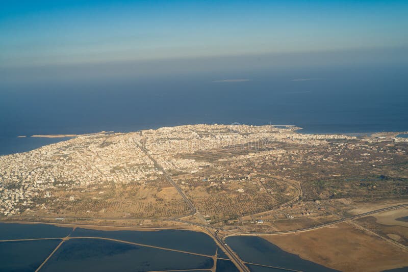 Aerial view of Tunisia stock photo. Image of aerien - 267139606