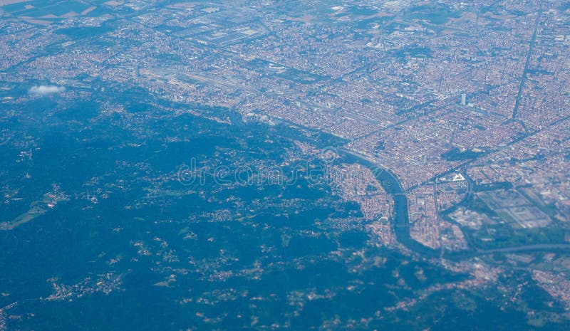 Aerial view of Turin stock image. Image of europe, architecture - 151997045