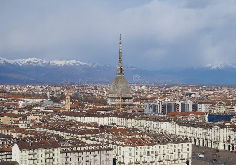 Aerial view of Turin editorial stock image. Image of italian - 173350194
