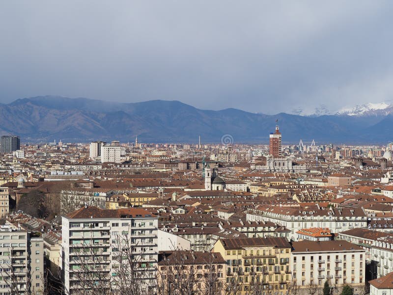Aerial view of Turin stock photo. Image of cityscape - 176538072
