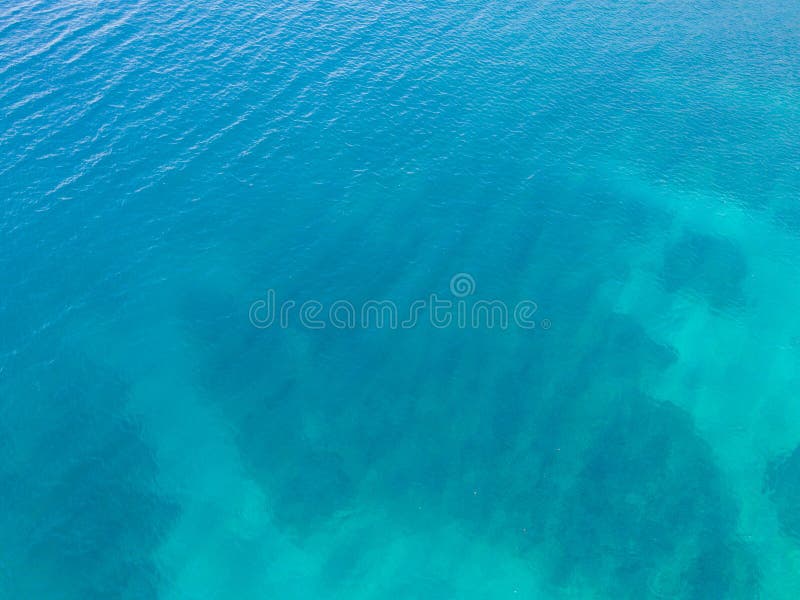 Aerial View of Turquoise Blue Ocean Water Stock Image - Image of greek ...