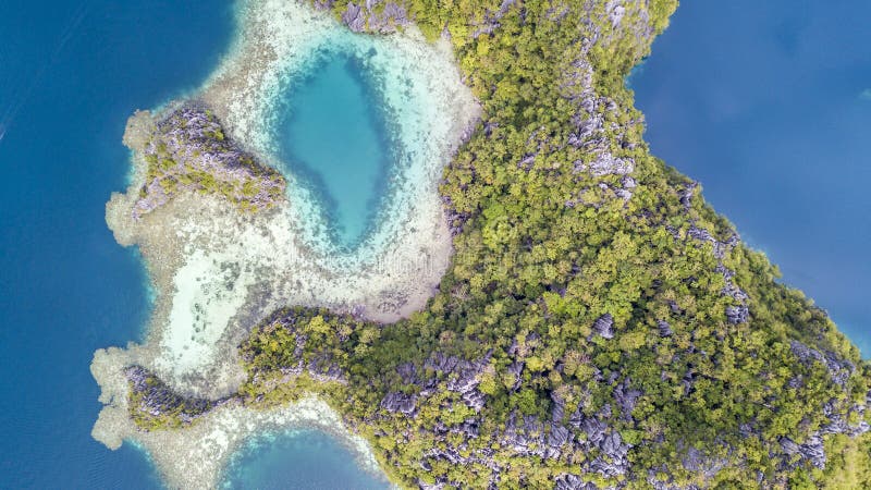 Aerial View on Turquoise Lagoon Stock Photo - Image of paradise, park ...