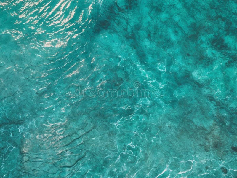 Aerial View of a Turquoise Water Surface Texture in a Flat Lay Shot ...