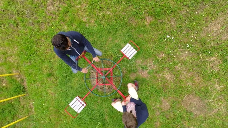 Spinning Aerial of the Spiral Hilltop at the Sydney Olympic Park during ...