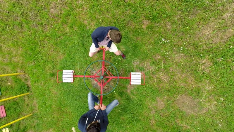 Spinning Aerial of the Spiral Hilltop at the Sydney Olympic Park during ...