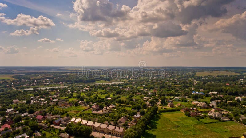 Aerial View of Typical European Village. Stock Photo - Image of ...