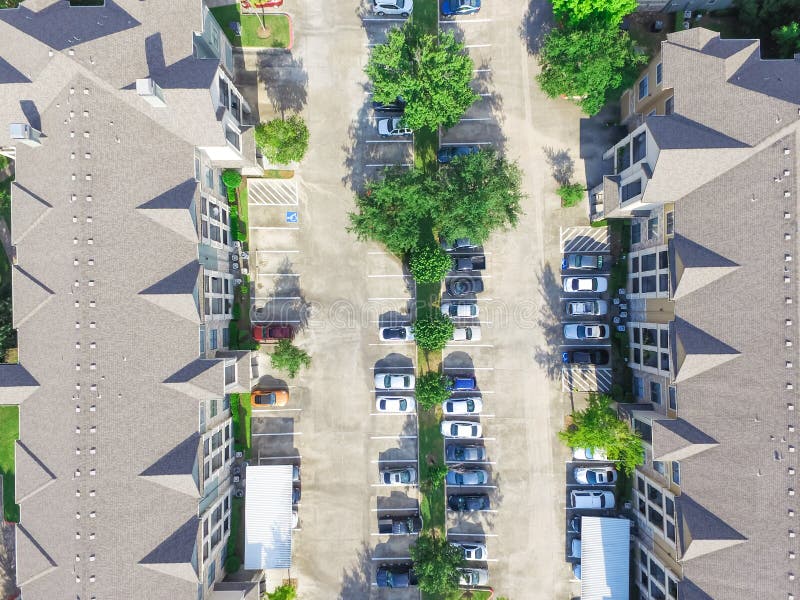 Aerial View Typical Multi-level Apartment Building in USA Stock Image ...