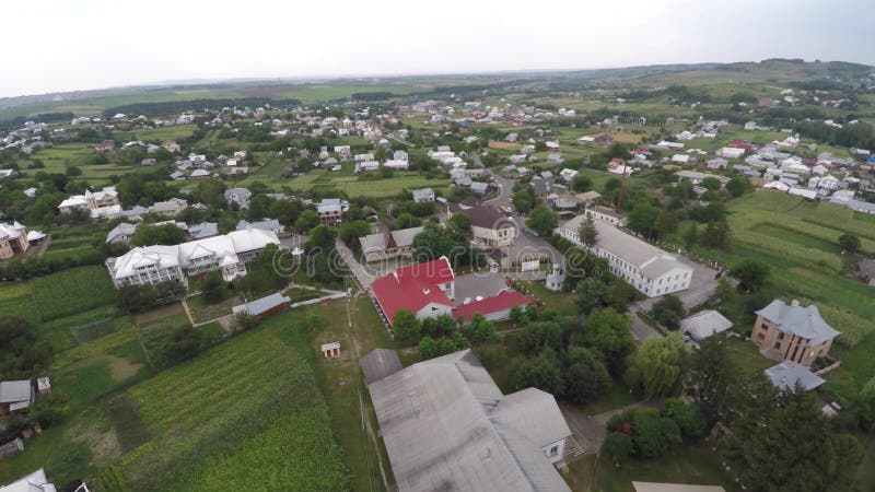 Aerial View of the Ukraine Small Town. Drone View. Stock Image - Image ...