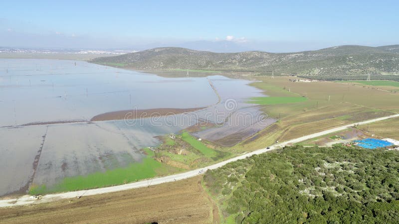 Aerial View of Underground Sinkhole Waterfall As Water Flows Stock ...