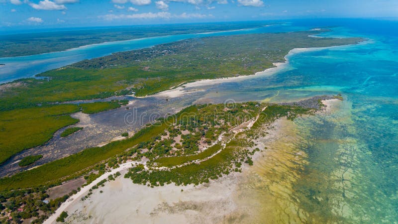 Aerial View of the Unguja Ukuu, Zanzibar Stock Image - Image of summer ...
