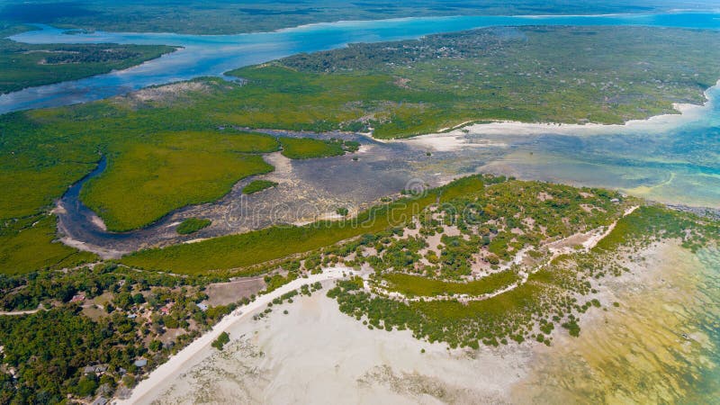 Aerial View of the Unguja Ukuu, Zanzibar Stock Image - Image of summer ...
