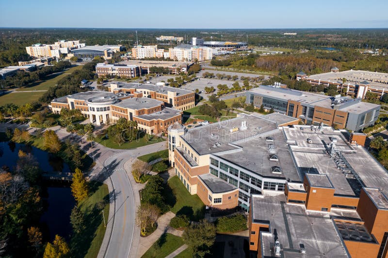 Aerial View of University of Central Florida Campus in Orlando Stock ...