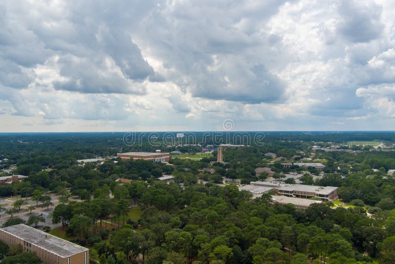 Aerial View of the University of South Alabama Stock Image - Image of ...