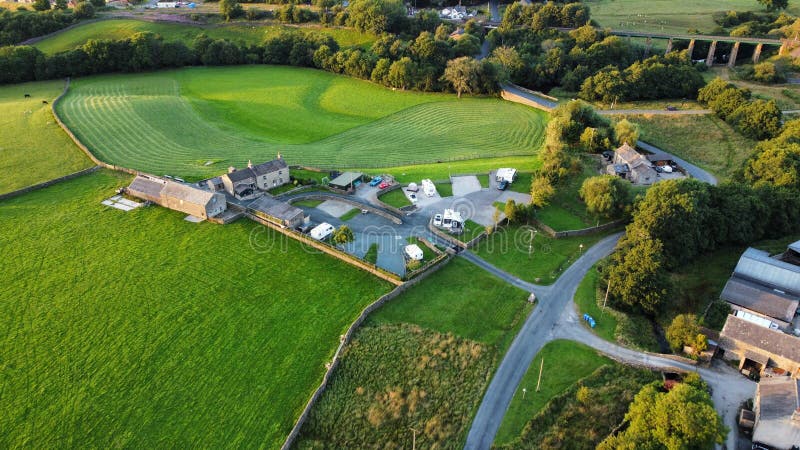 Aerial View of Upper Hurst Farm in the United Kingdom Stock Photo ...