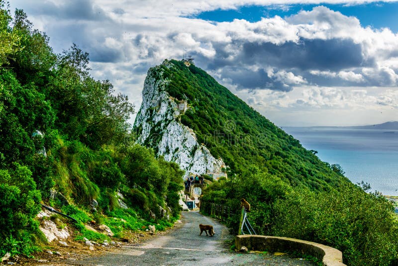 Aerial View of the Upper Rock on Gibraltar....IMAGE Stock Photo - Image ...
