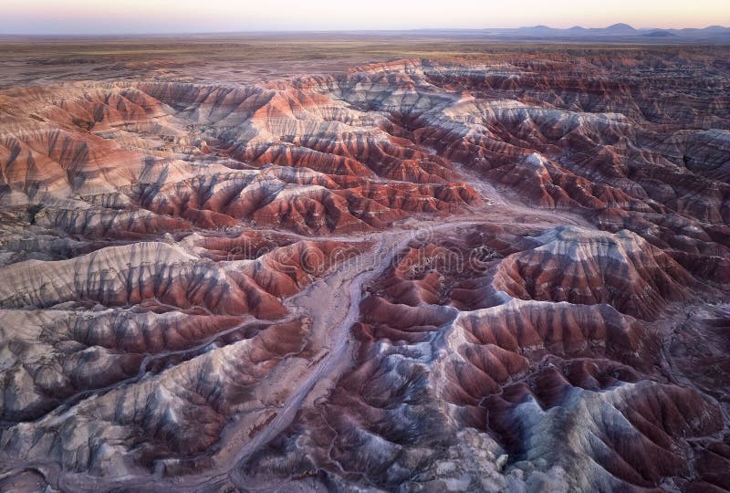 Aerial View of Utah Badlands in USA Stock Photo - Image of desert ...