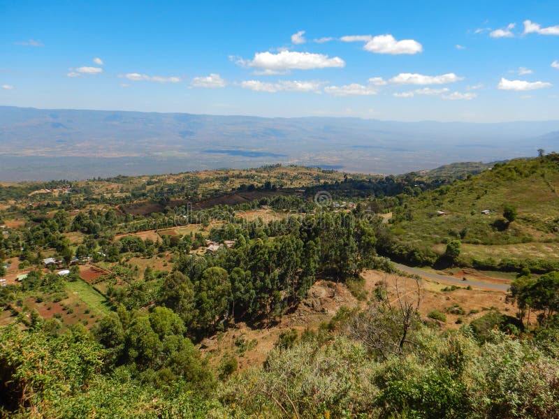 An Aerial View of Valley and Mountains in Iten, Kenya Stock Photo ...