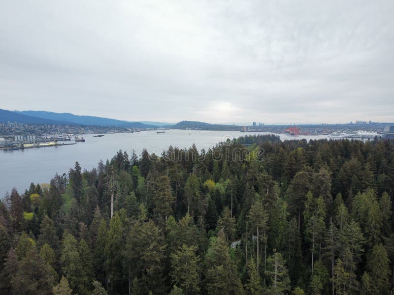 Aerial View of the Vancouver Bay and Forest Landscape in Canada Stock ...
