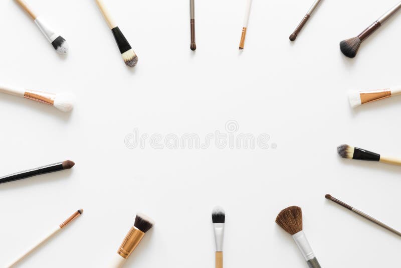 Aerial View of Various Brushes Stock Photo - Image of brush, flat ...