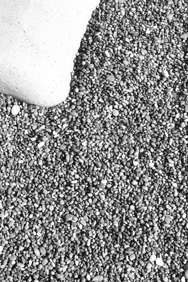 Pebbles Collection and Large White Stone in Stony Beach Environment ...