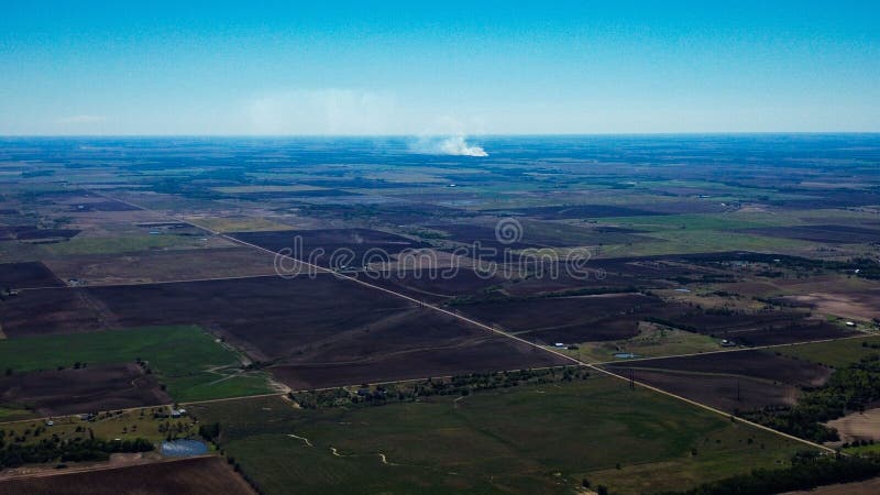 An Aerial View of an Area with Lots of Land in it Stock Image - Image ...
